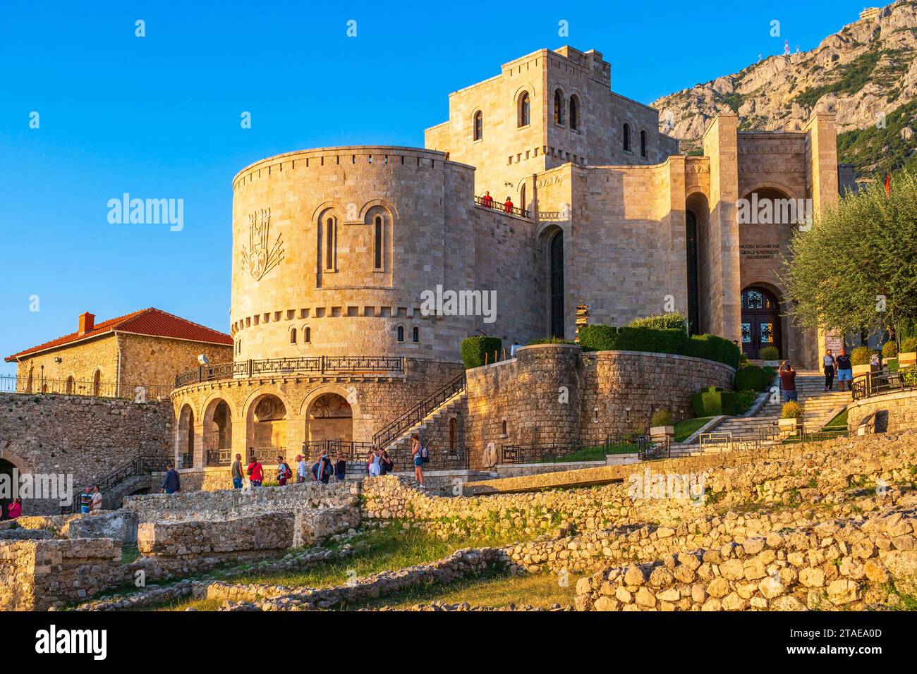 Albania, Durres province, Kruje, Skanderbeg National Museum inside the ...