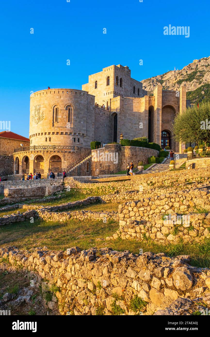 Albania, Durres province, Kruje, Skanderbeg National Museum inside the ...
