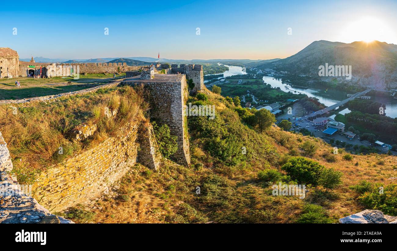 Albania, Shkoder, Rozafa castle, 14th century Venetian fortifications ...