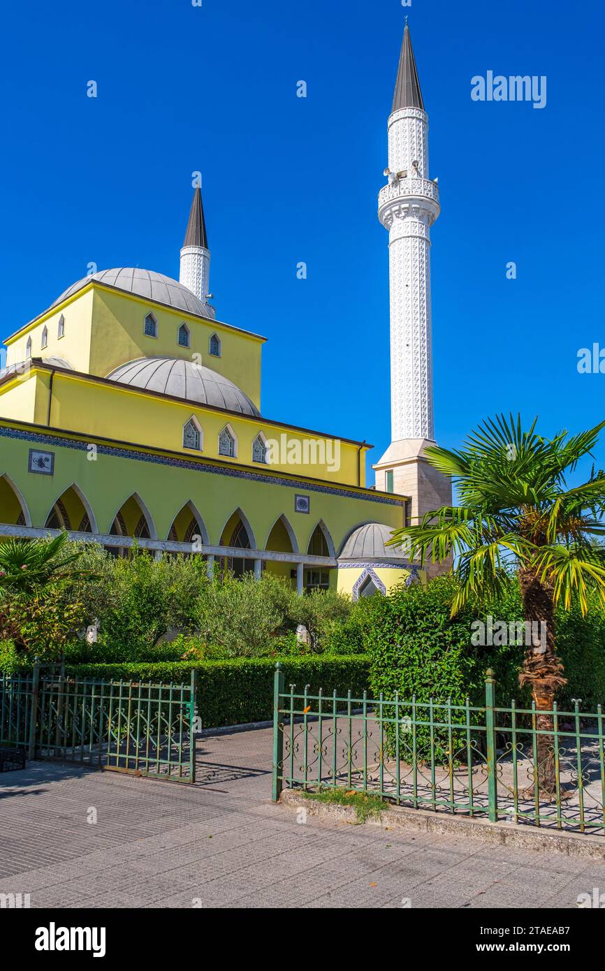 Albania, Shkoder, Parruca Mosque rebuilt on the site of the former 1937 ...