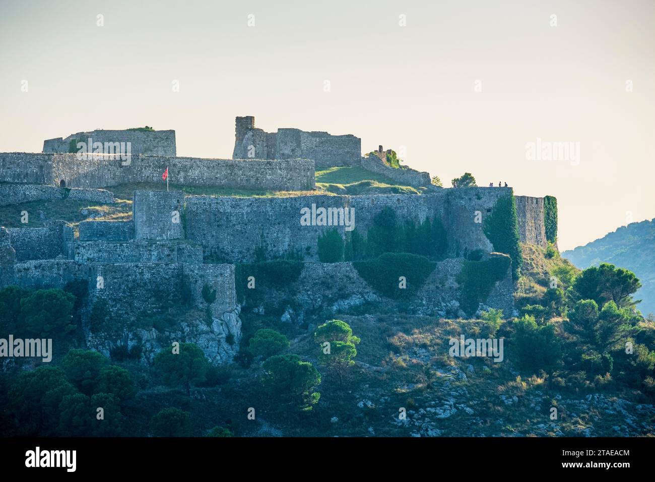 Albania, Shkoder, Rozafa castle, 14th century Venetian fortifications ...