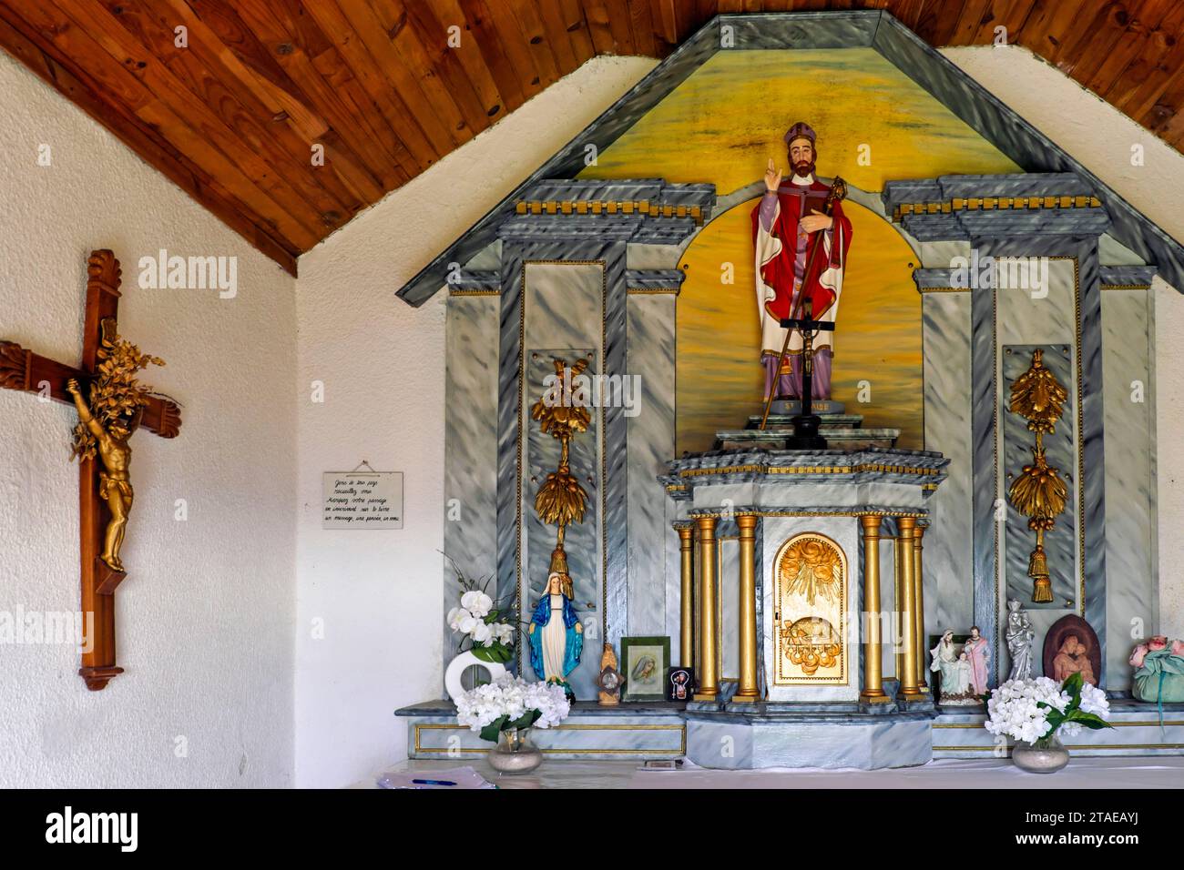 France, Haute Saone, Servance Miellin, Saint Blaise chapel erected in ...