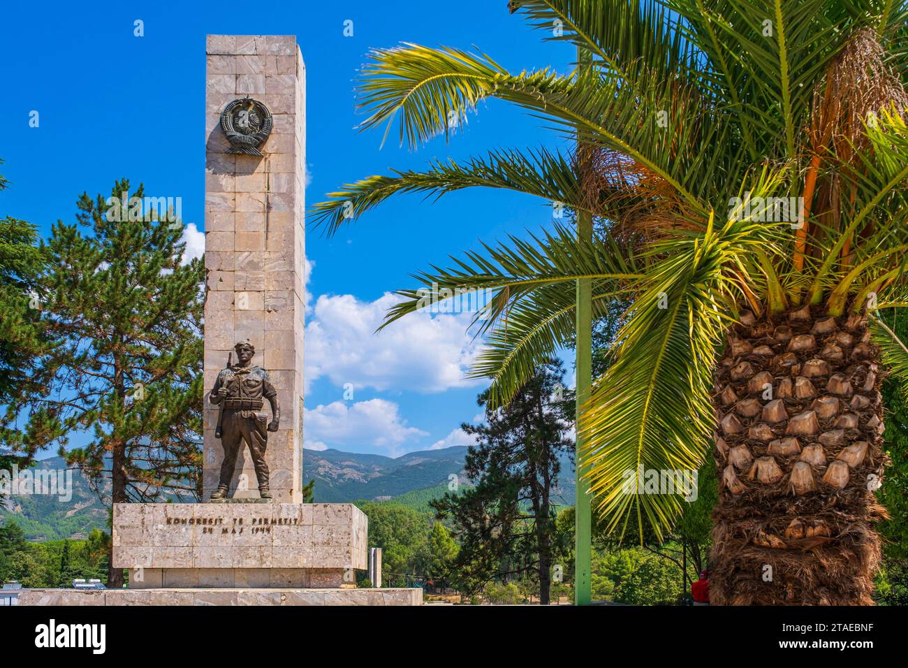 Albania, Gjirokaster district, Permet, small town at the gateway to the ...