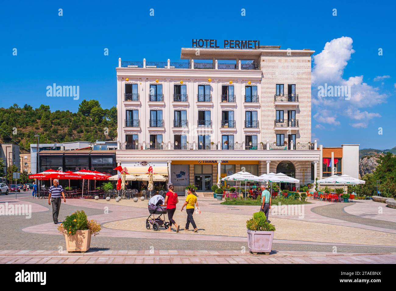 Albania, Gjirokaster district, Permet, small town at the gateway to the ...