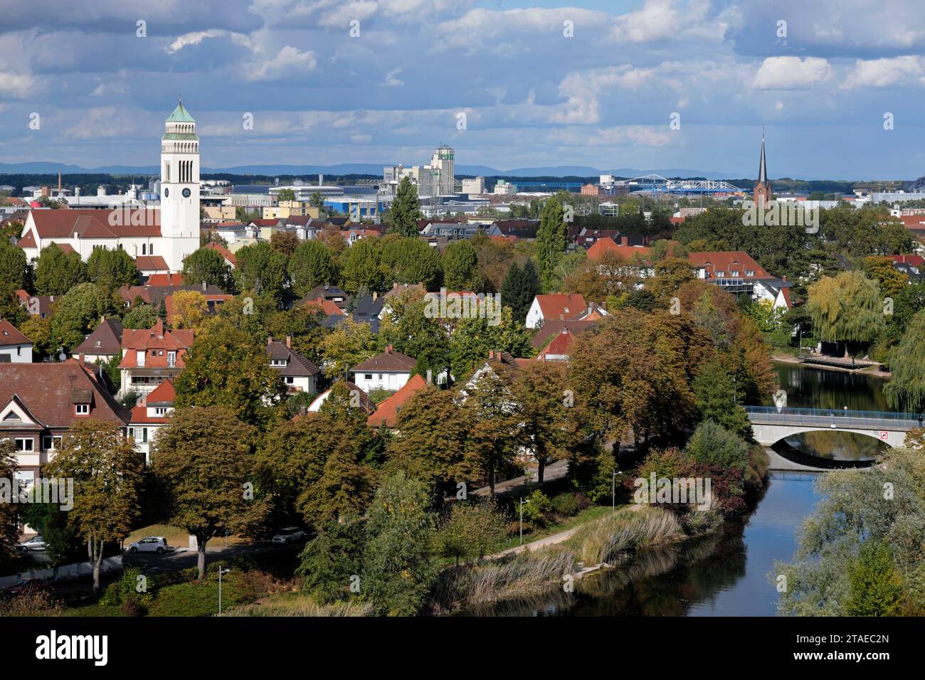 Germany, Baden Wurtemberg, Kehl, since the Weißtannenturm panorama ...