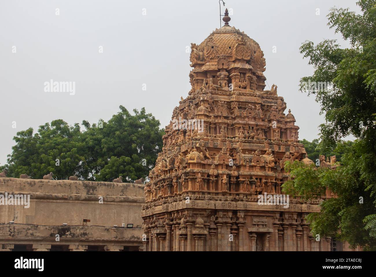 One of the tower in complex of Thanjavur Big Temple(also referred as ...