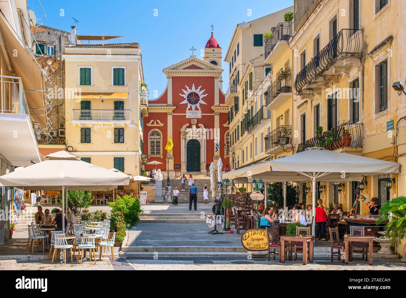 Greece, Ionian Islands, Corfu island, Corfu City (or Kerkyra), the old ...