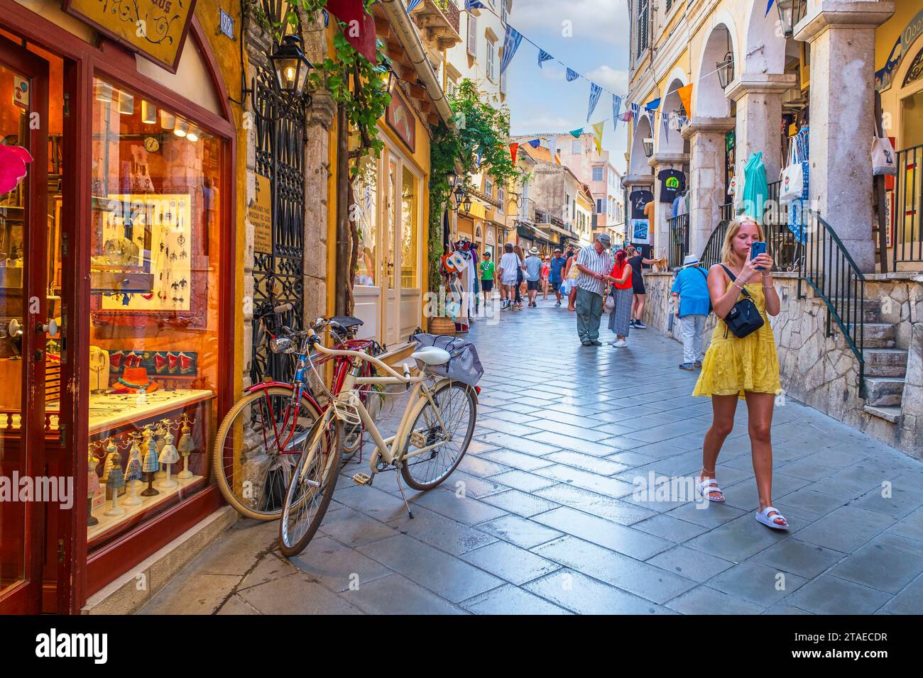 Greece, Ionian Islands, Corfu island, Corfu City (or Kerkyra), the old ...