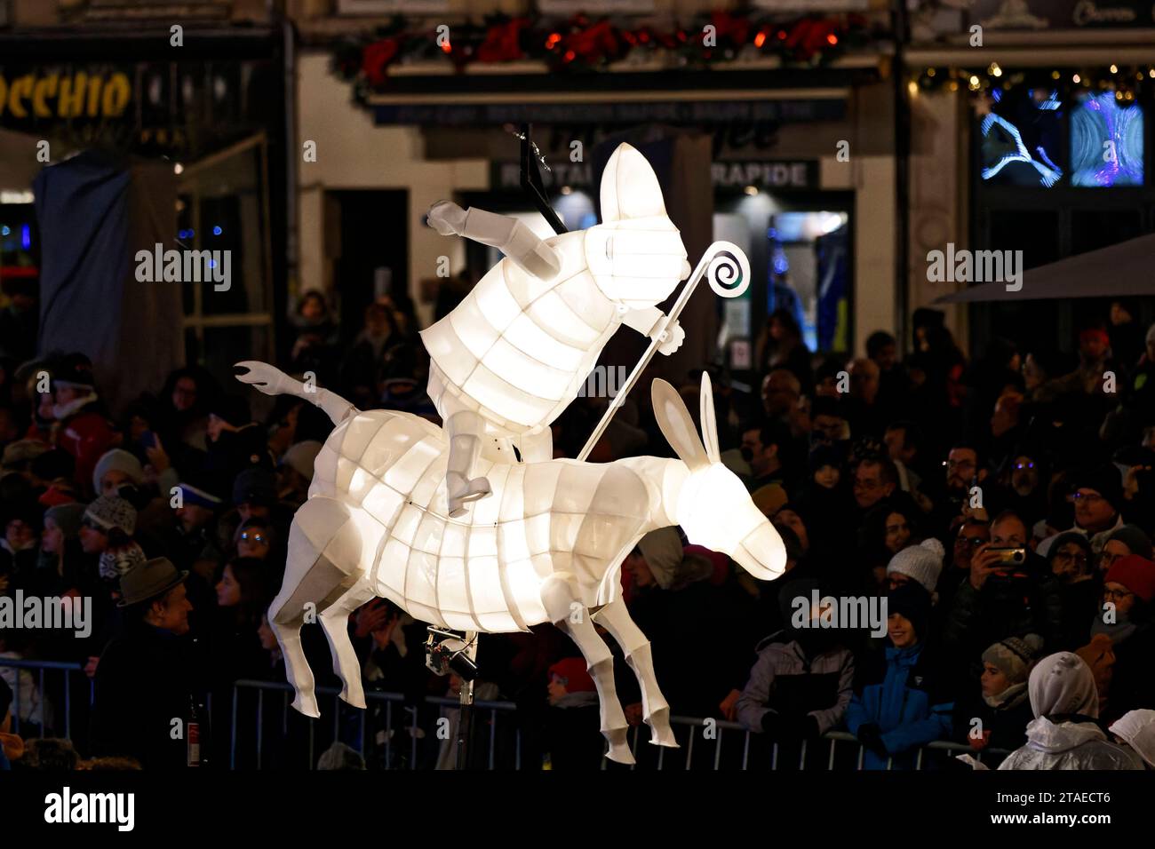 France, Meurthe et Moselle, Nancy, the Saint-Nicolas parade, strolling ...