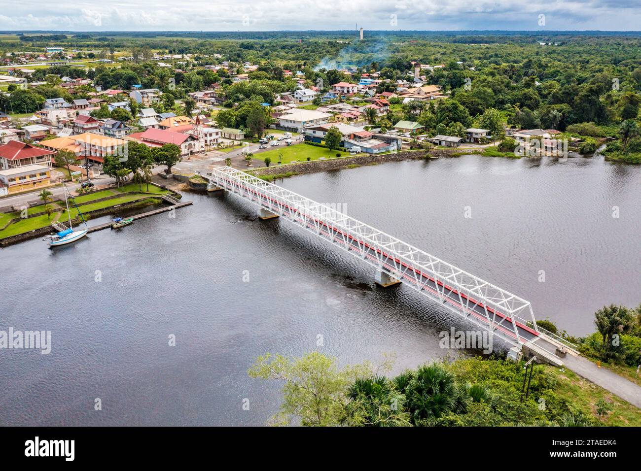 France, French Guiana, Sinnamary, aerial view of the Madame de ...