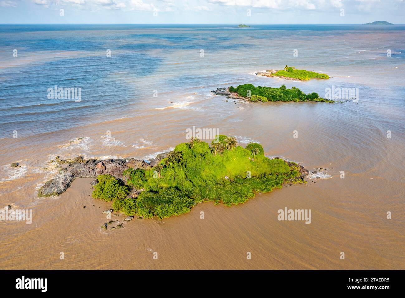 France, French Guiana, Rémire-Montjoly, Anse de Montabo, îlets Dupont ...