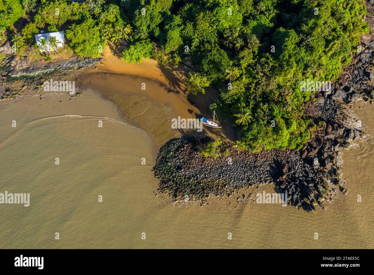 France, French Guiana, Rémire-Montjoly, Anse de Rémire, Montravel beach ...