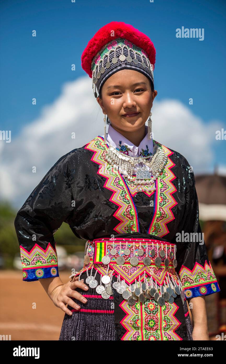 France, Guyana, Cacao (village), H'Mông New Year ceremony in ...