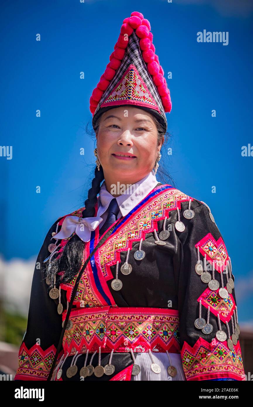 France, Guyana, Cacao (village), H'Mông New Year ceremony in ...