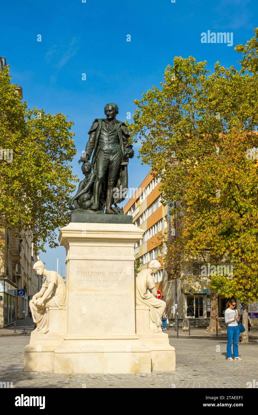 France, Paris, statue of Philippe PINEL Stock Photo - Alamy