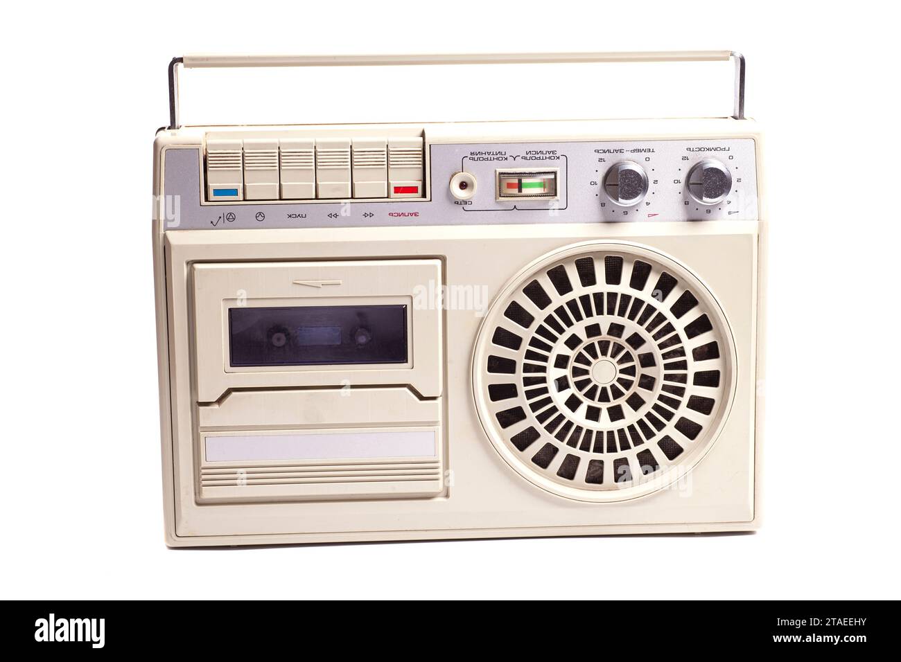 Retro portable stereo cassette tape recorder from 80s Stock Photo - Alamy