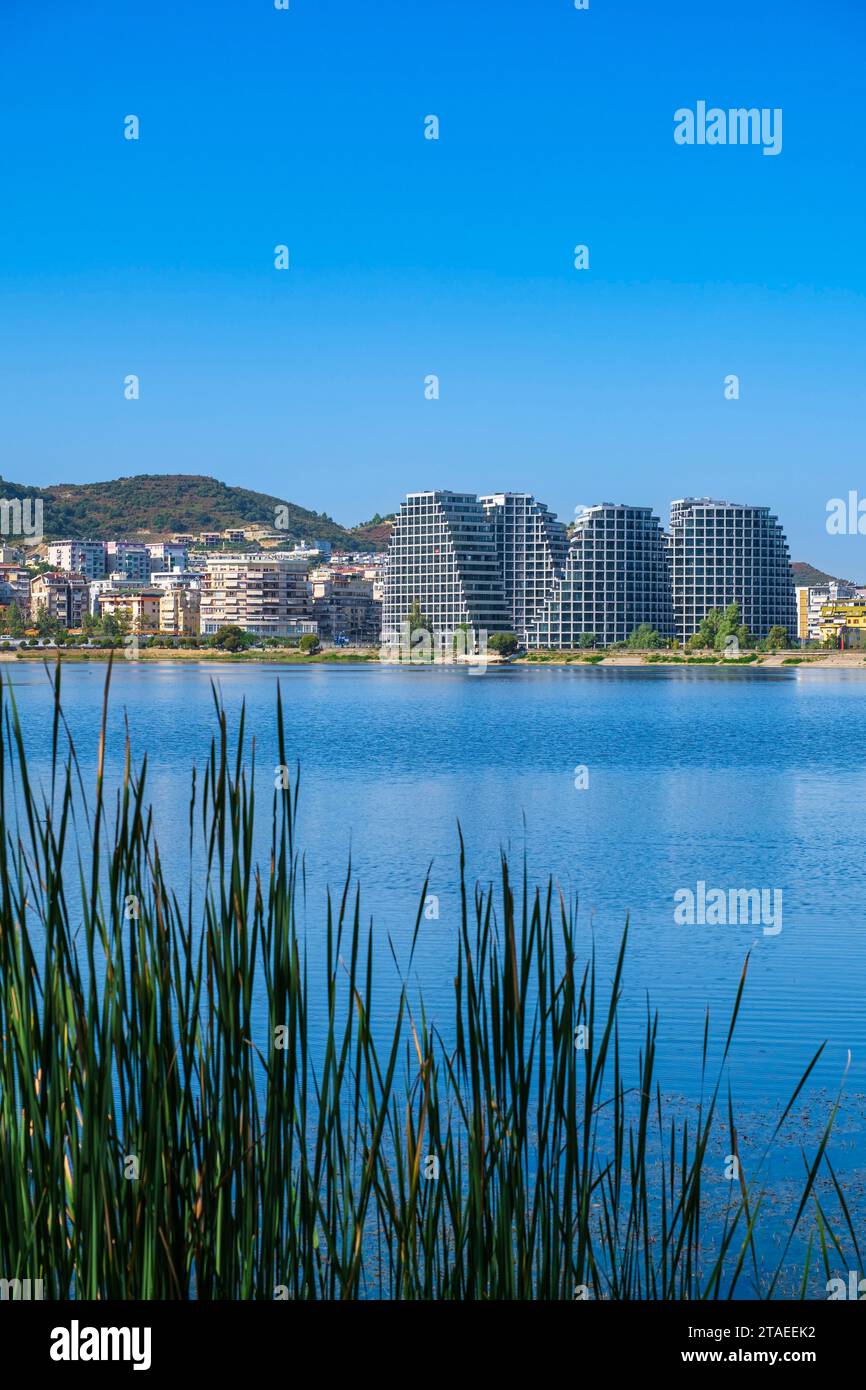 Albania, Tirana, the Great Park (Parku i Madh) and the artificial lake, the green lung of the ...
