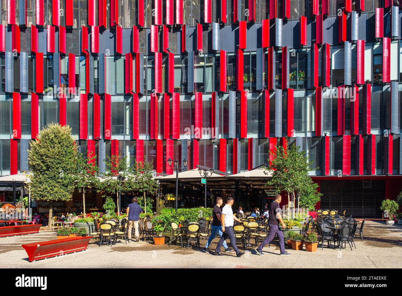 Albania, Tirana, Italia square, the Arena Center complex built by the ...