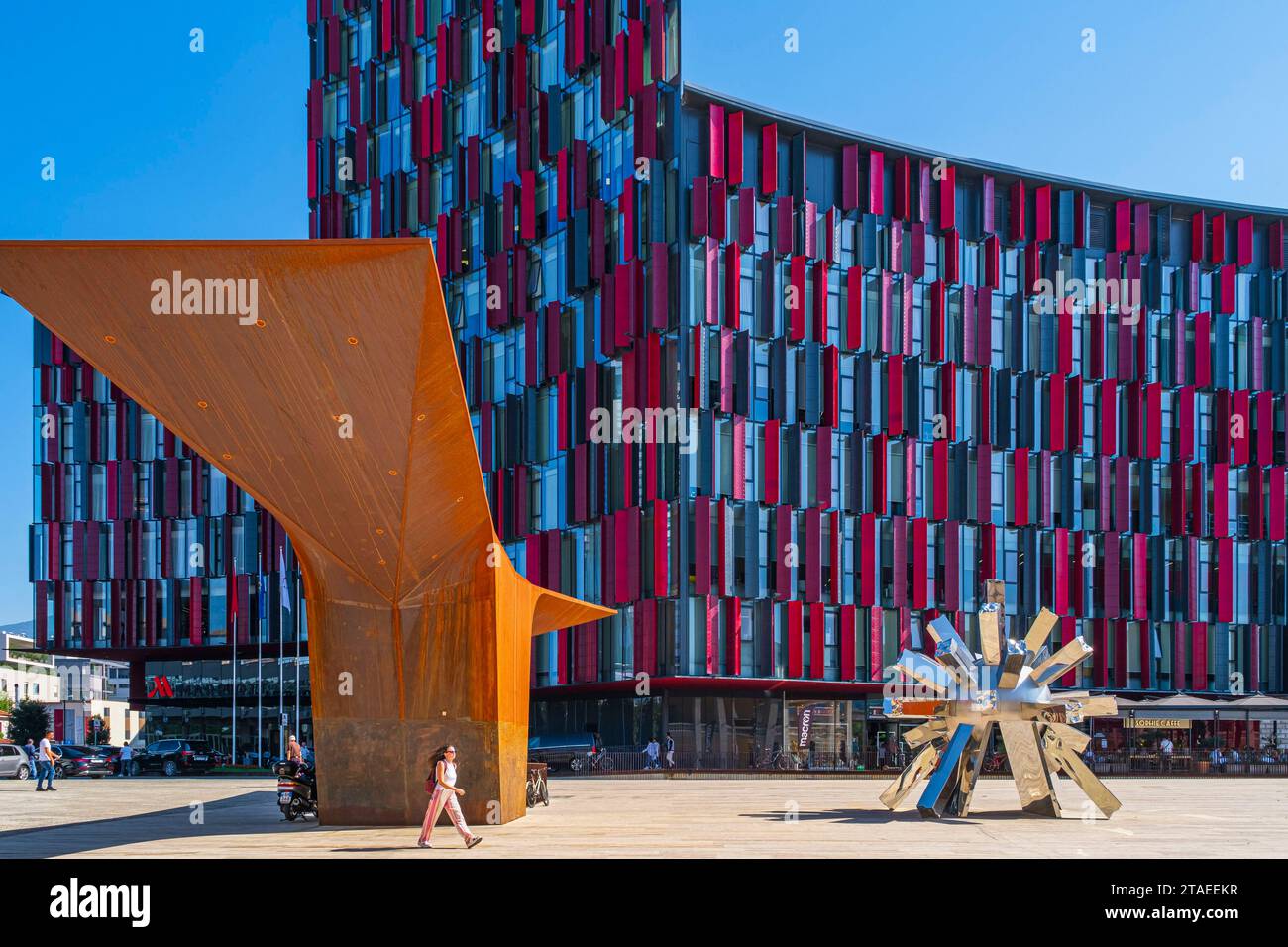 Albania, Tirana, Italia square, Big Bang by Helidon Xhixha celebrates ...