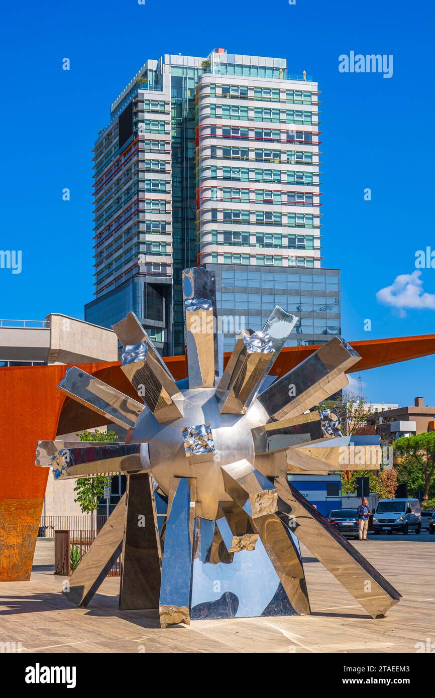Albania, Tirana, Italia square, Big Bang by Helidon Xhixha celebrates ...