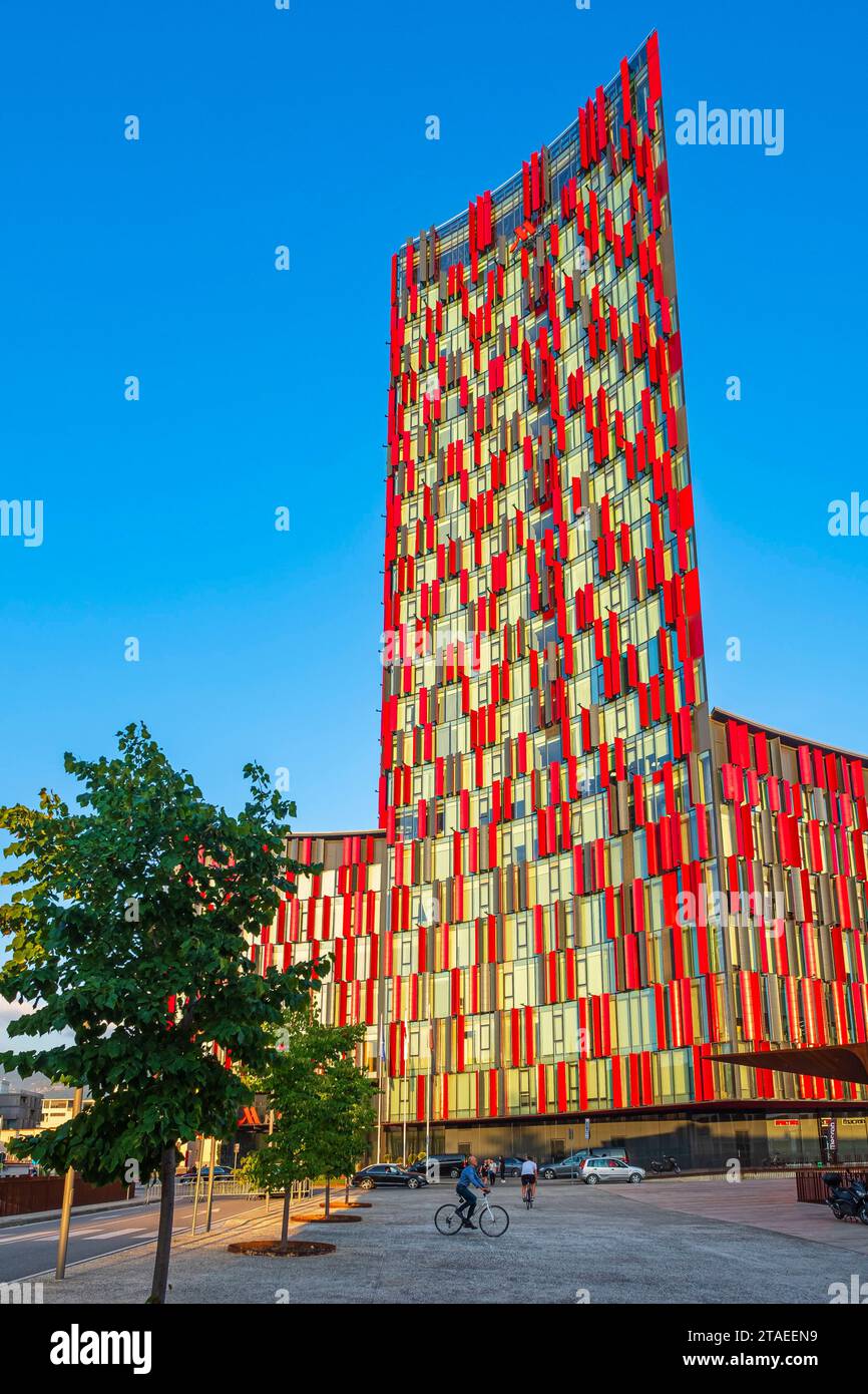 Albania, Tirana, Italia square, the Arena Center complex built by the ...
