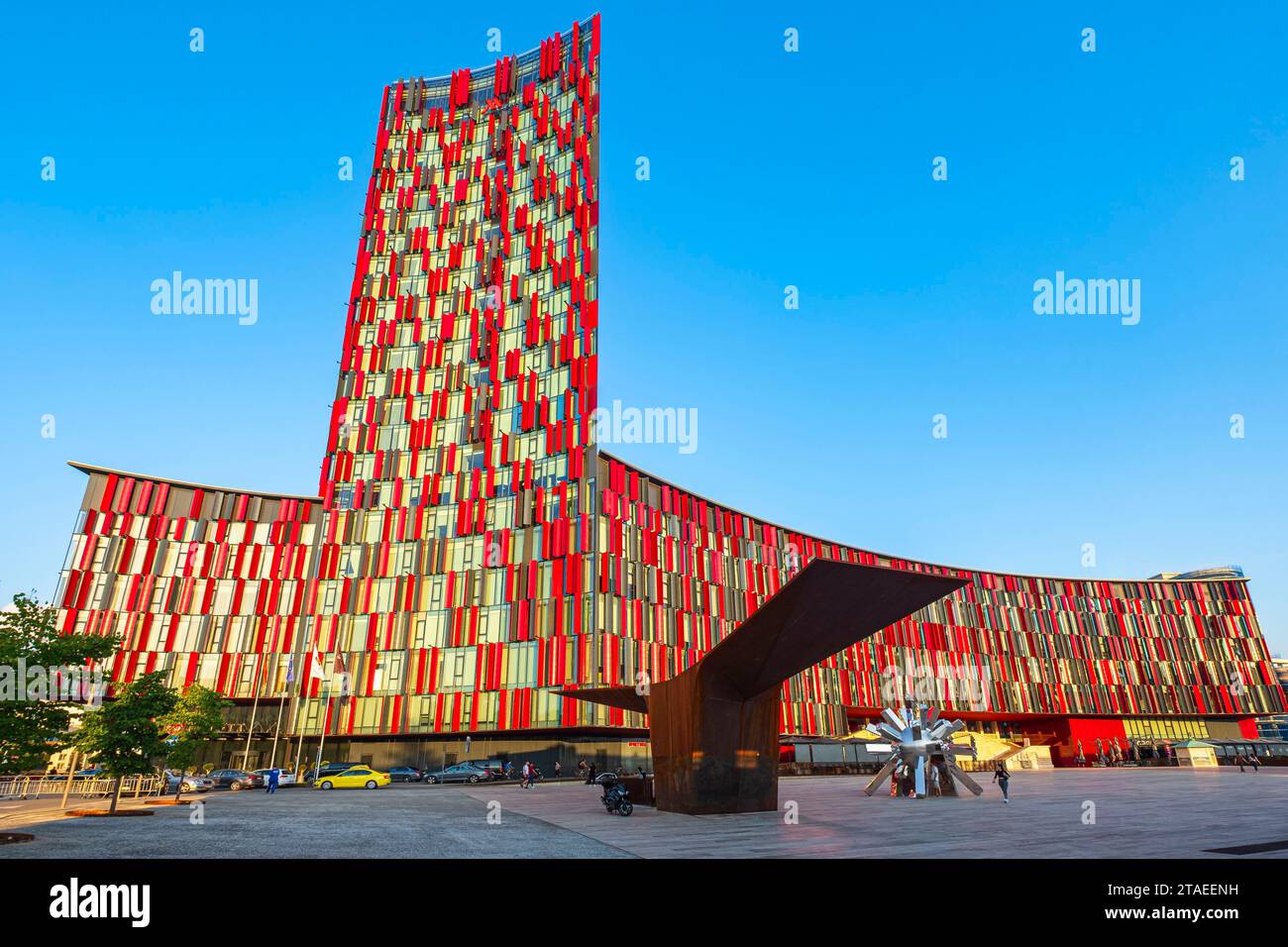 Albania, Tirana, Italia square, the Arena Center complex built by the ...