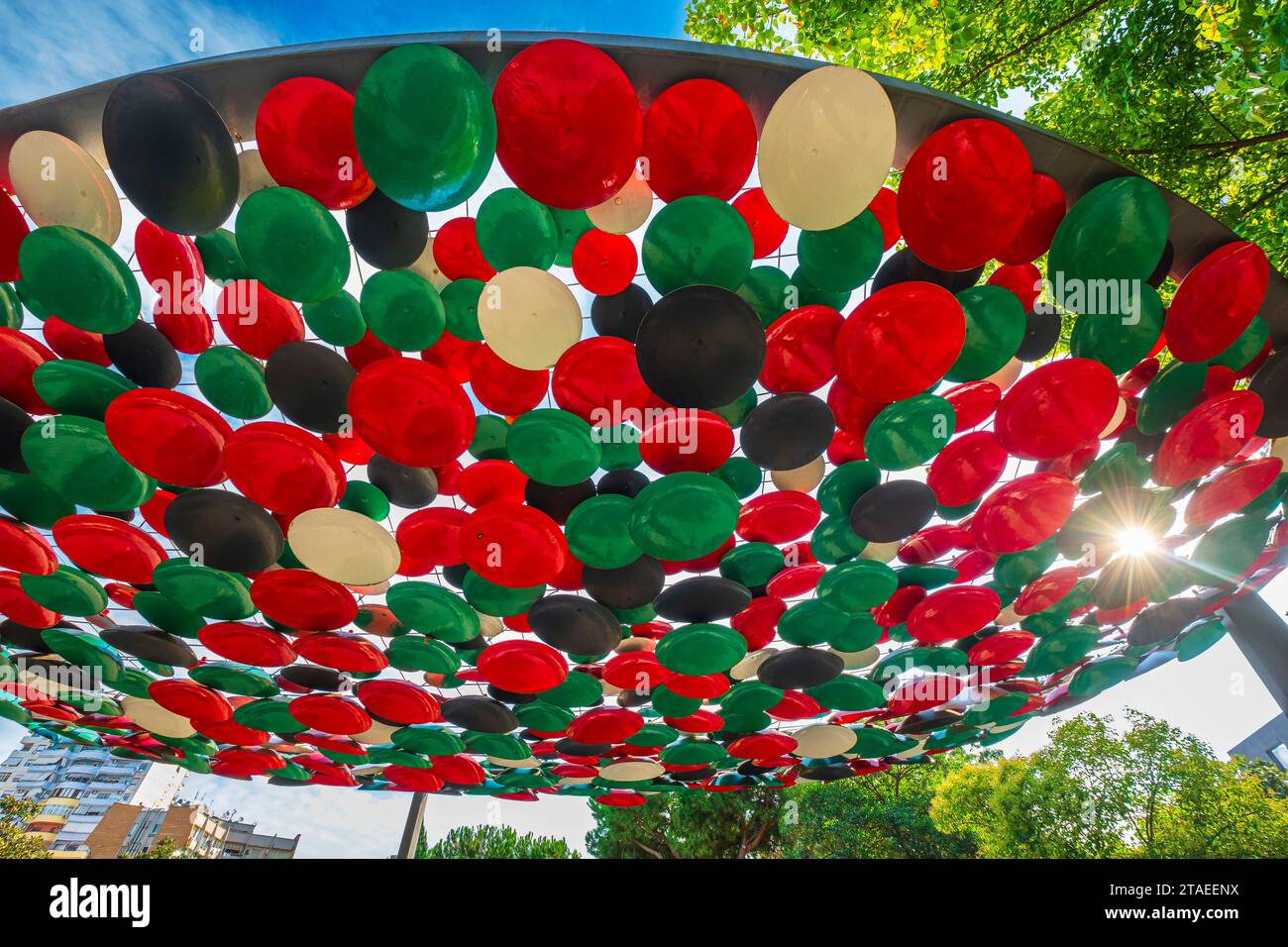 Albania, Tirana, Souleïman Pasha Square, monument to Albanian-Kuwaitian ...