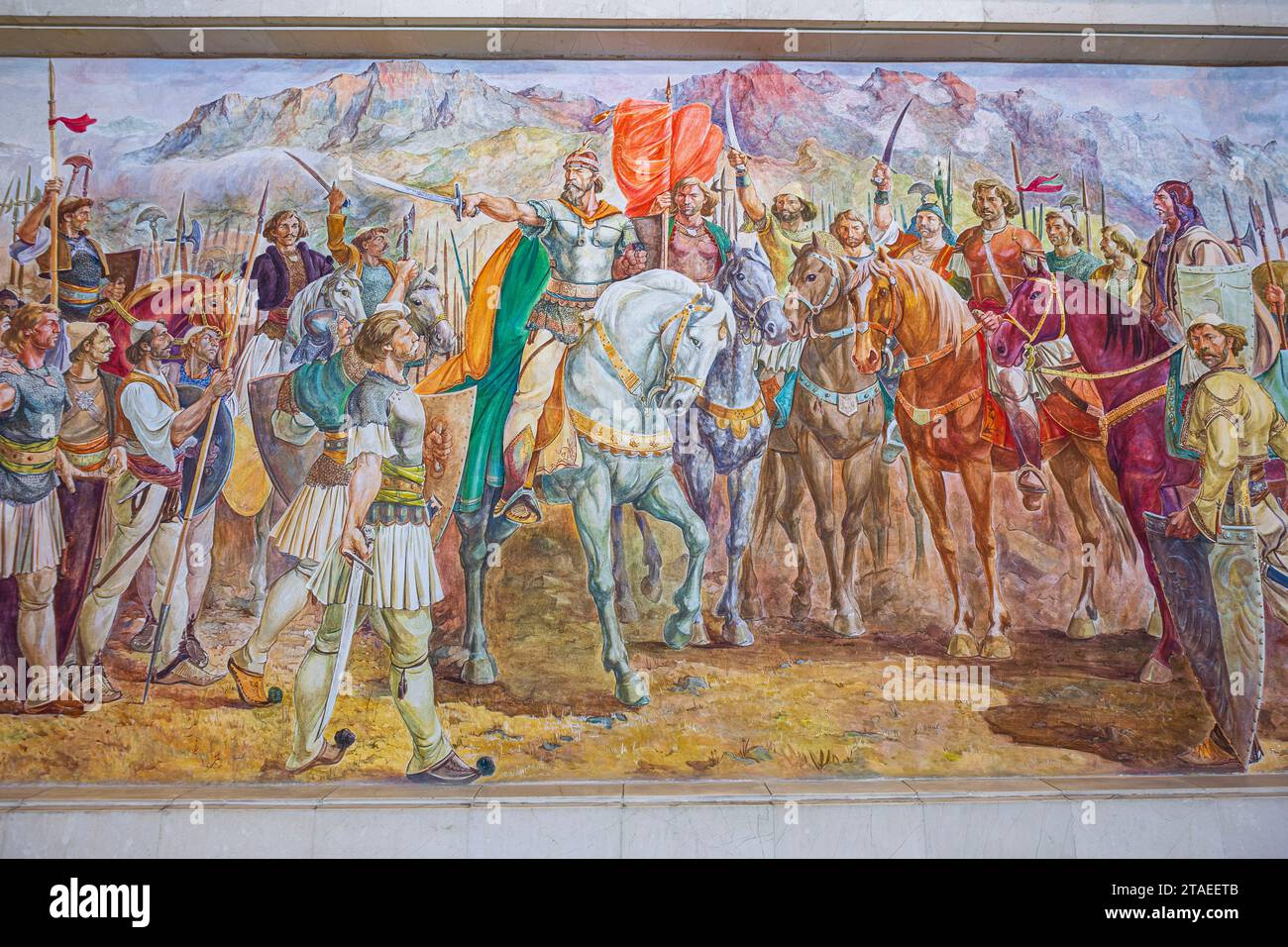 Albania, Tirana, Skanderbeg square, National Historical Museum founded in 1981, Medieval ...