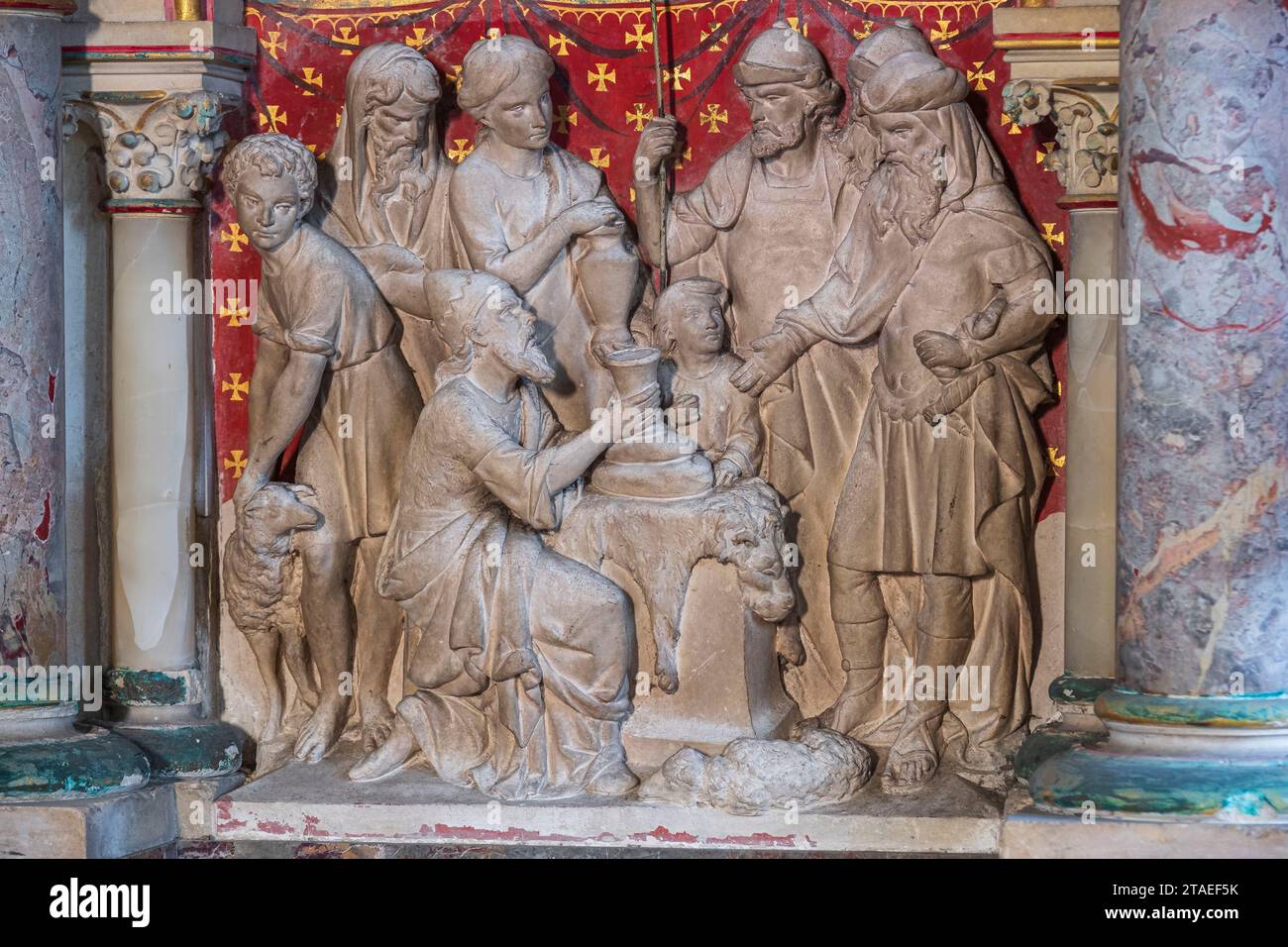 France, Manche, Cotentin, Montebourg, 14th century Saint Jacques church ...