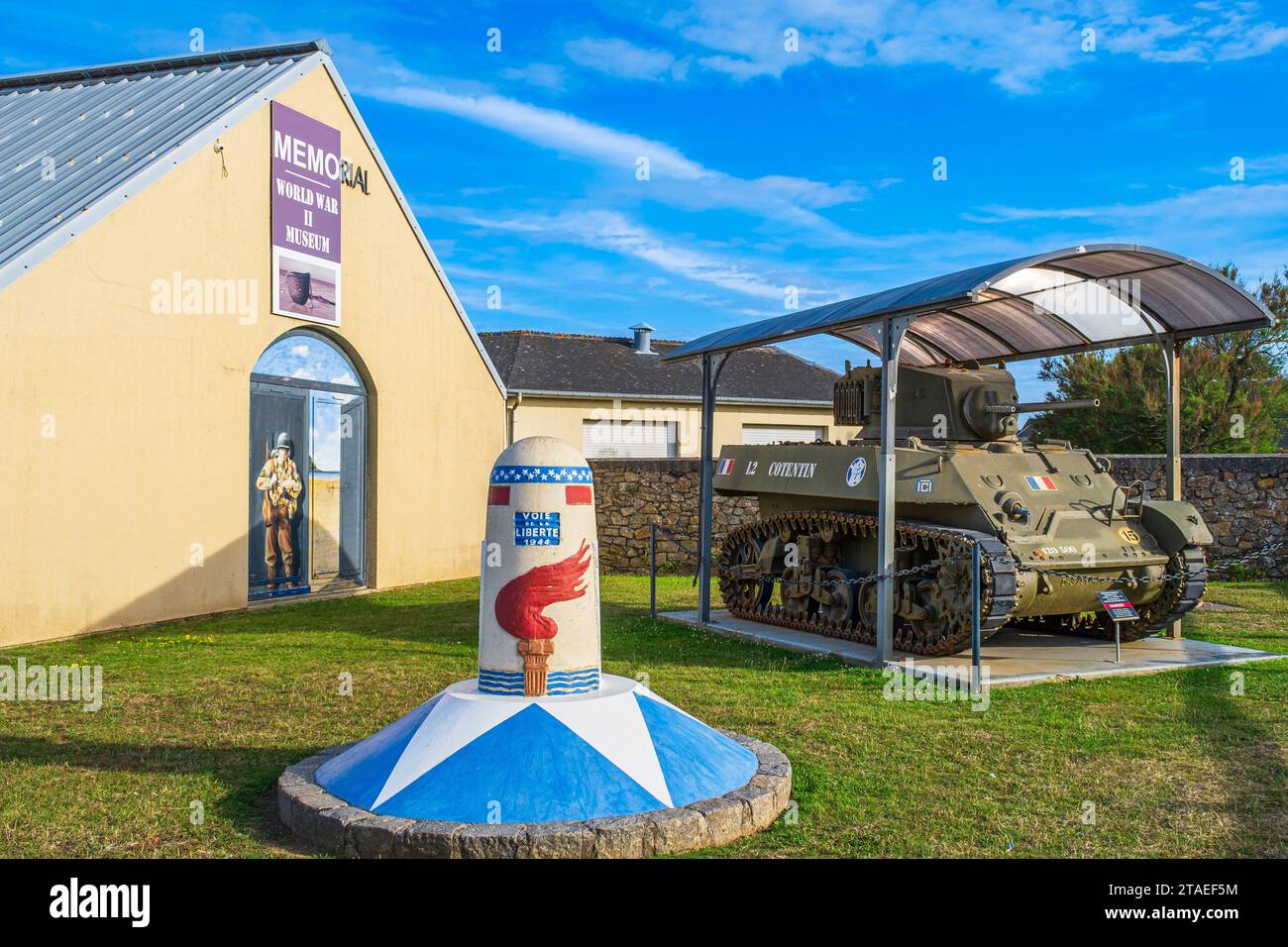 France, Manche, Cotentin, World War II Museum, memorial museum Stock ...
