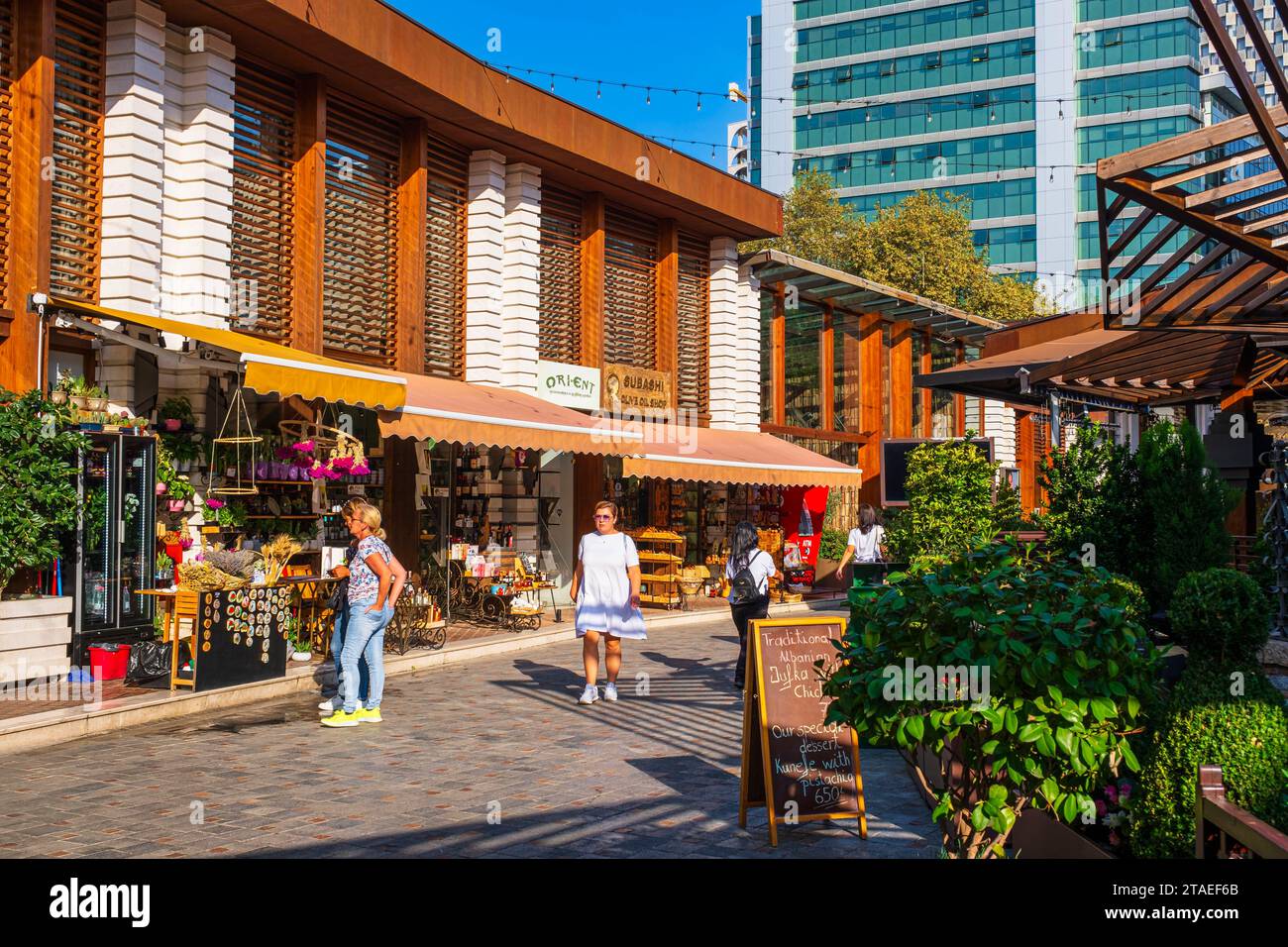 Albania, Tirana, the castle of Tirana, the old bazaar is transformed ...