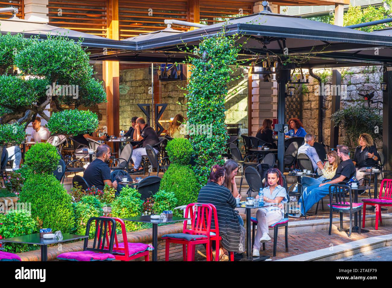 Albania, Tirana, the castle of Tirana, the old bazaar is transformed ...