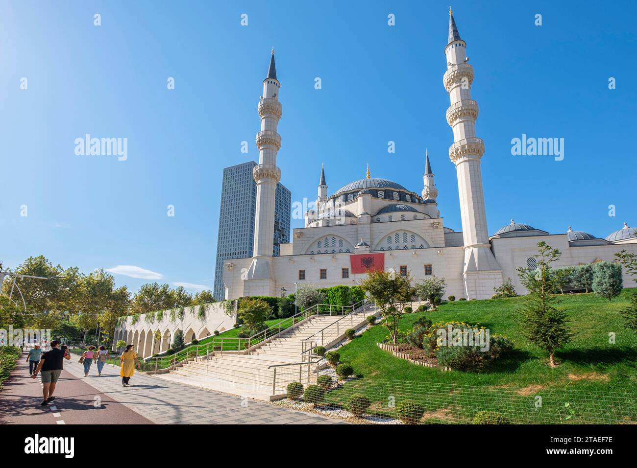 Albania, Tirana, the Great Mosque of Tirana or Namazgah Mosque Stock ...