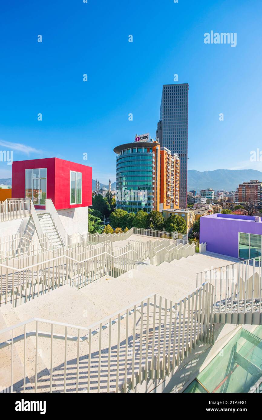 Albania, Tirana, the Pyramid, a former brutalist mausoleum built in ...
