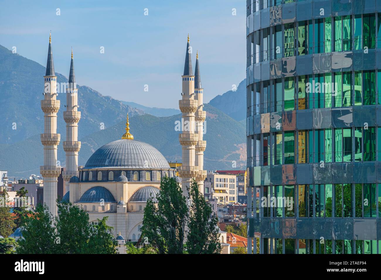 Albania, Tirana, the Great Mosque of Tirana or Namazgah Mosque Stock ...