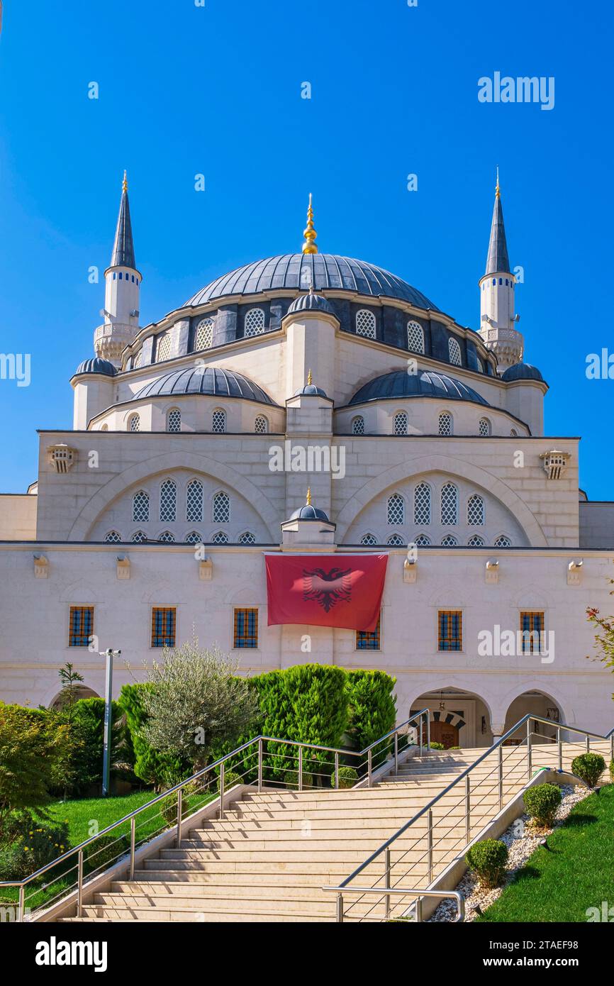 Albania, Tirana, the Great Mosque of Tirana or Namazgah Mosque Stock ...