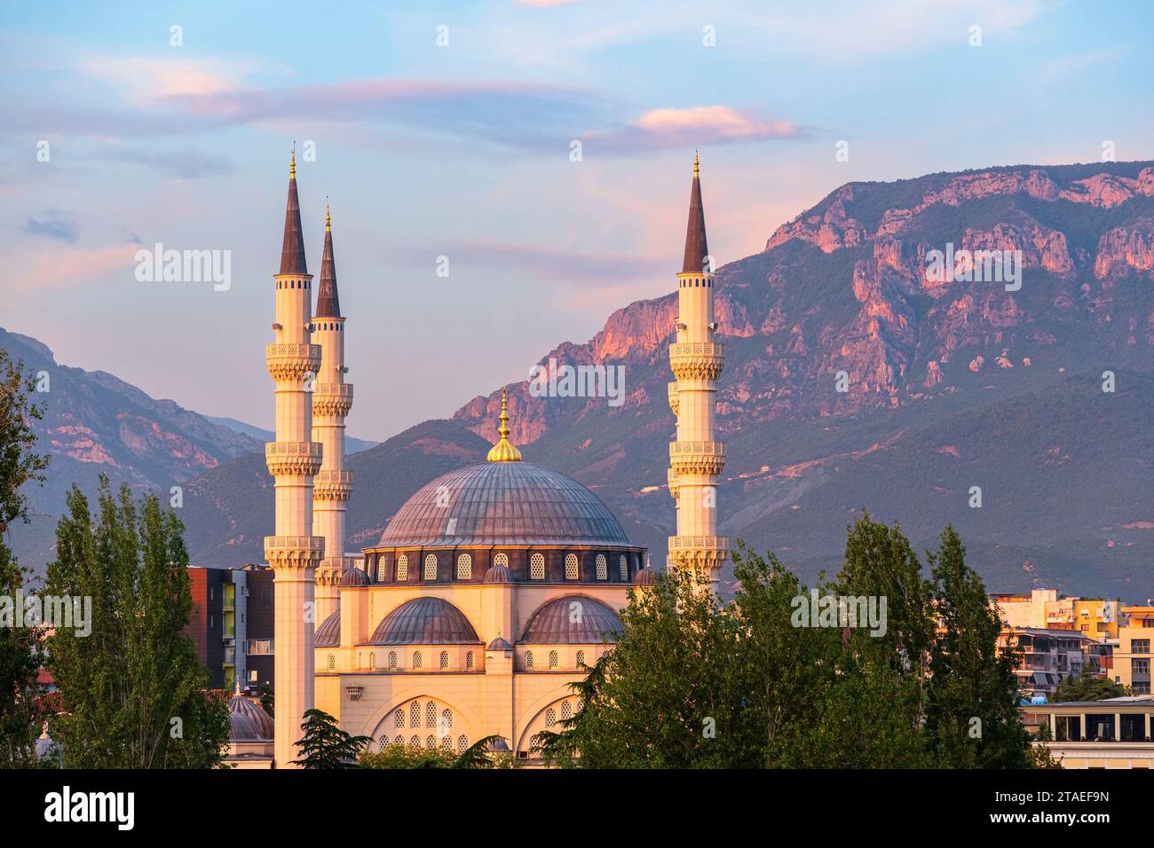 Albania, Tirana, the Great Mosque of Tirana or Namazgah Mosque Stock ...