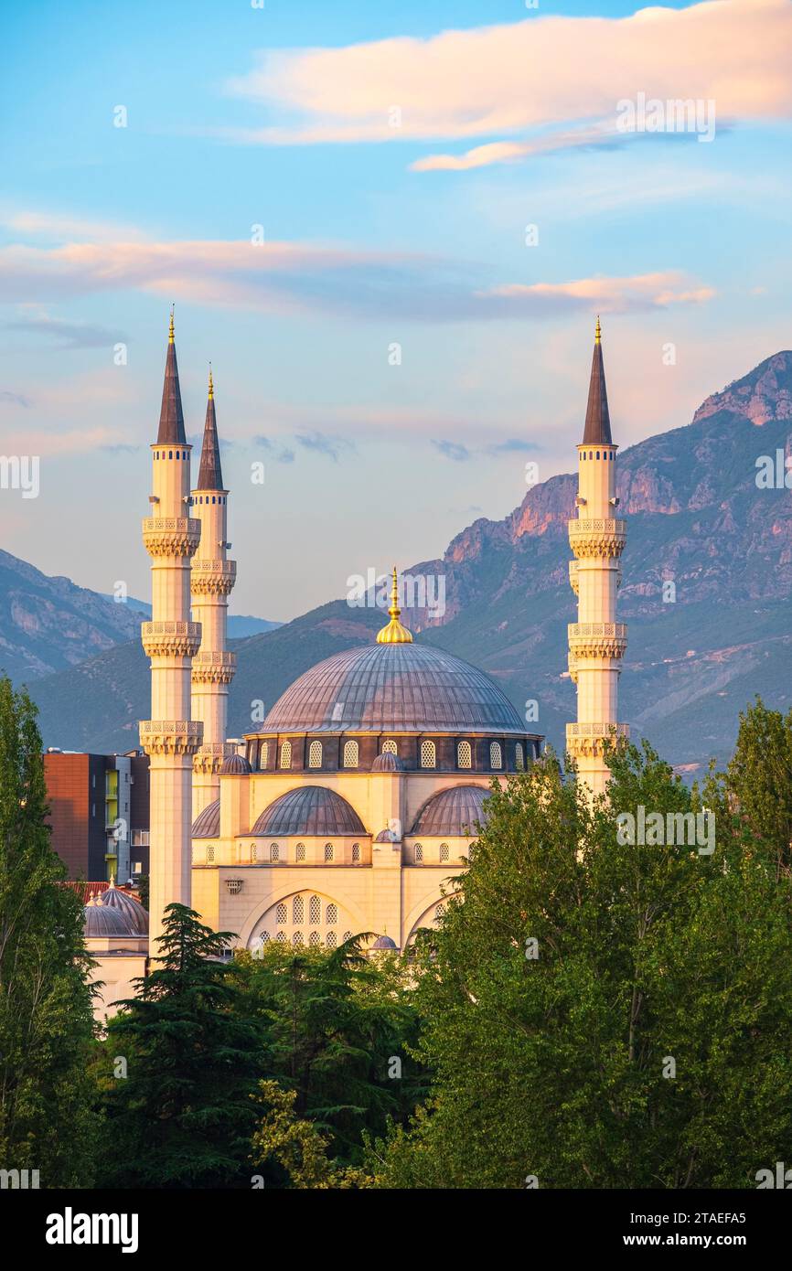Albania, Tirana, the Great Mosque of Tirana or Namazgah Mosque Stock ...