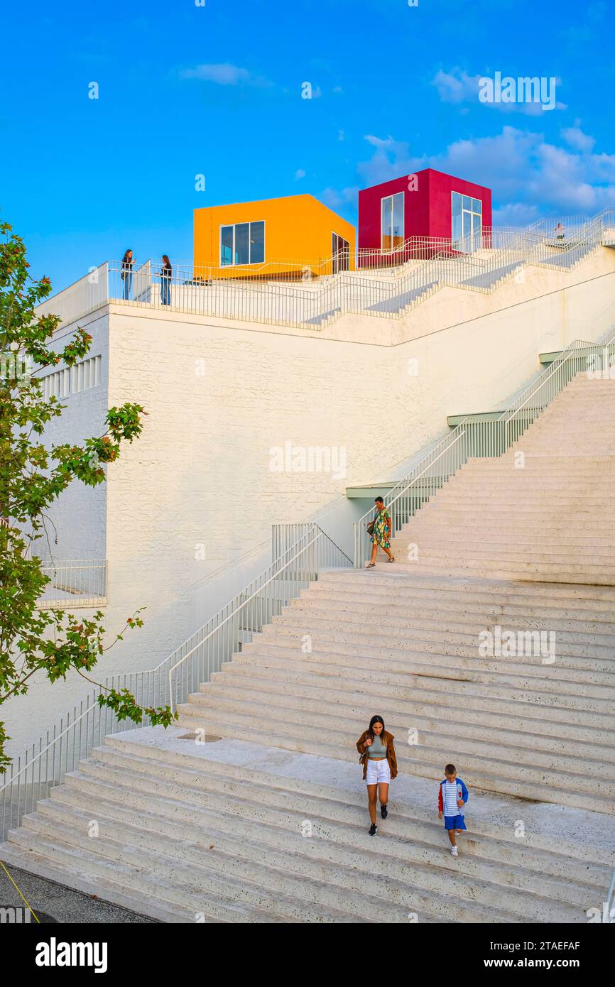 Albania, Tirana, the Pyramid, a former brutalist mausoleum built in ...