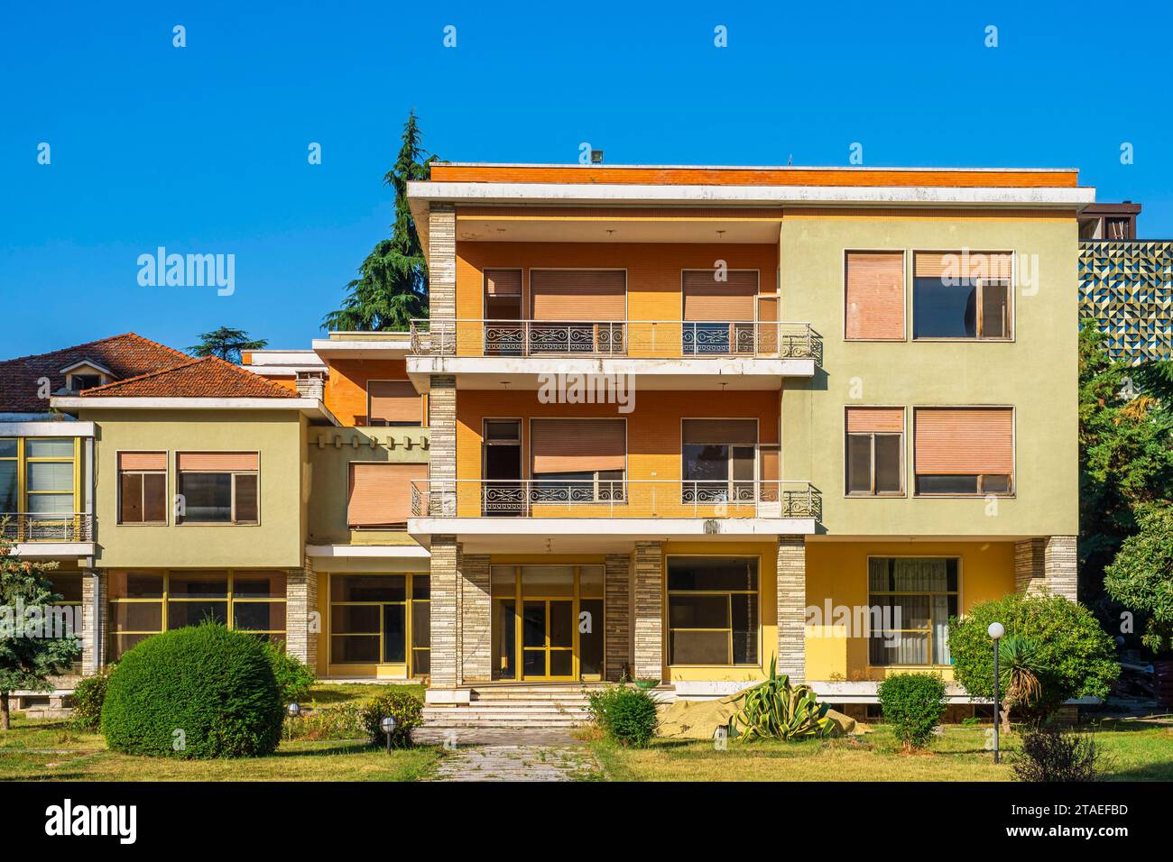 Albania, Tirana, Blloku district, former villa of dictator Enver Hoxha ...