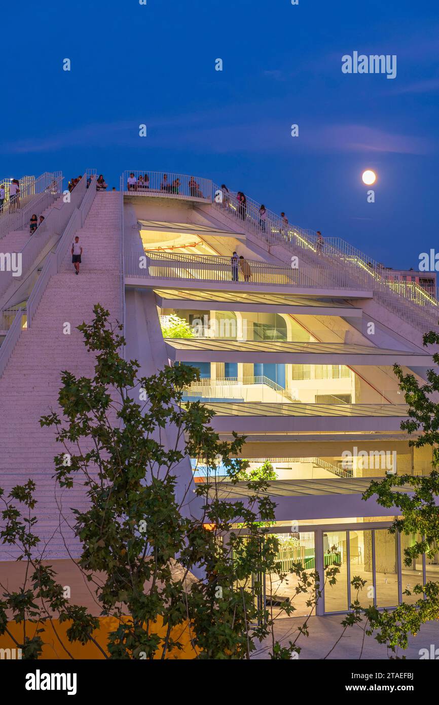 Albania, Tirana, the Pyramid, a former brutalist mausoleum built in ...