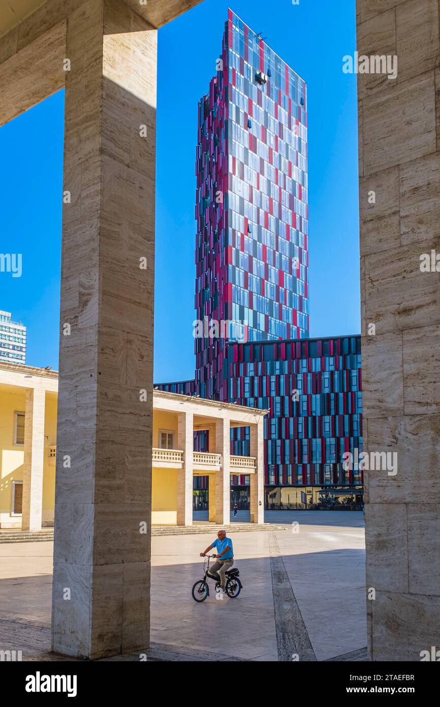 Albania, Tirana, Italia square, the Archaeological Institute of Tirana ...