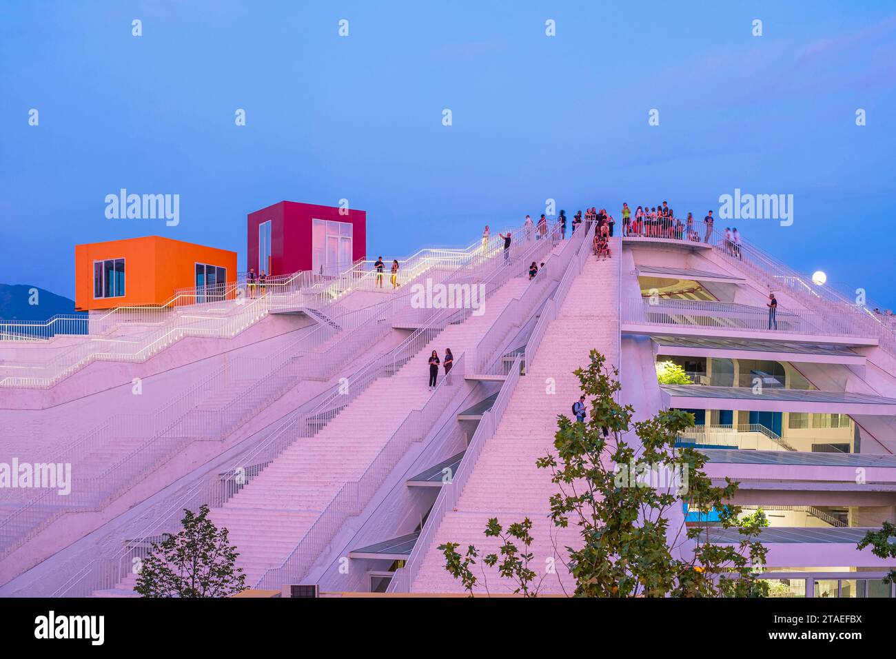 Albania, Tirana, the Pyramid, a former brutalist mausoleum built in ...