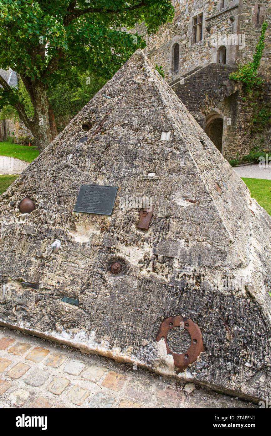 France, Manche, Cotentin, Bricquebec, courtyard of the medieval castle ...