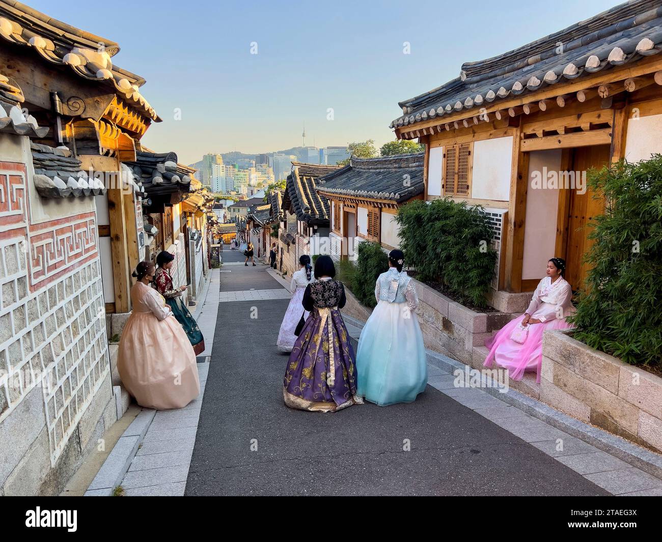 South Korea, Seoul, Jongno gu district, Bukchon Hanok Village, village ...