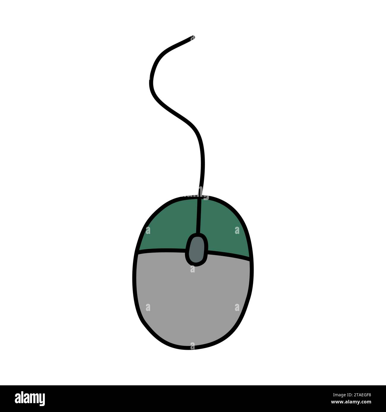 Computer mouse in cartoon style. Vector illustration isolated on white ...