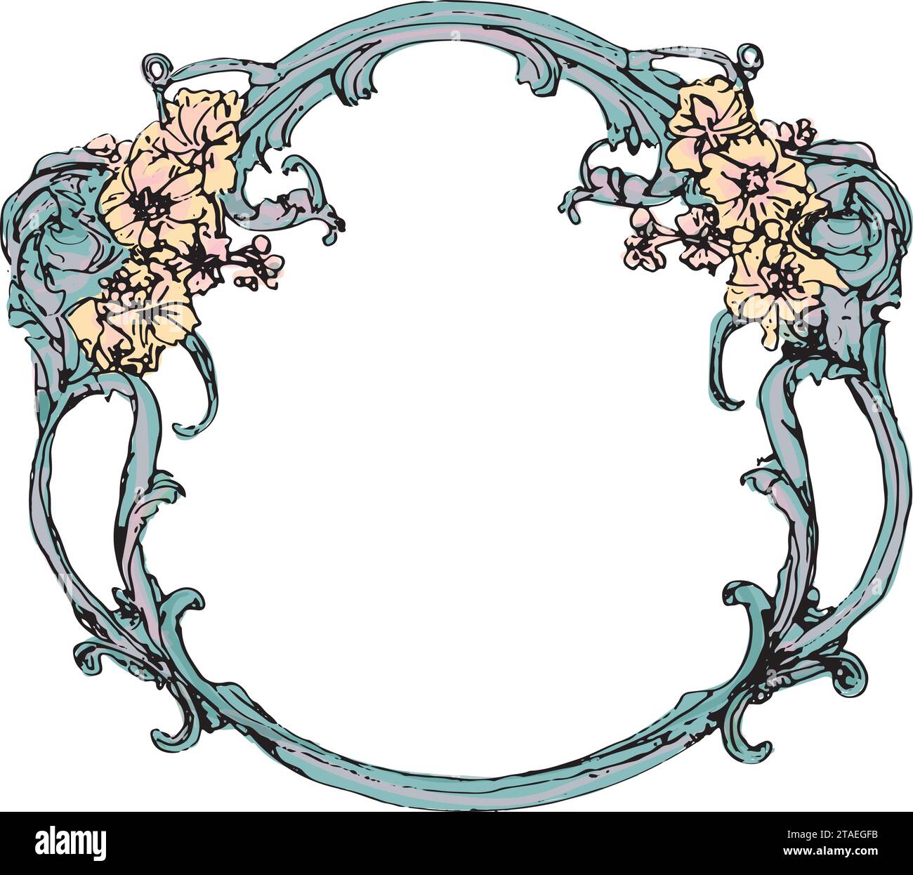 Baroque border hi-res stock photography and images - Alamy