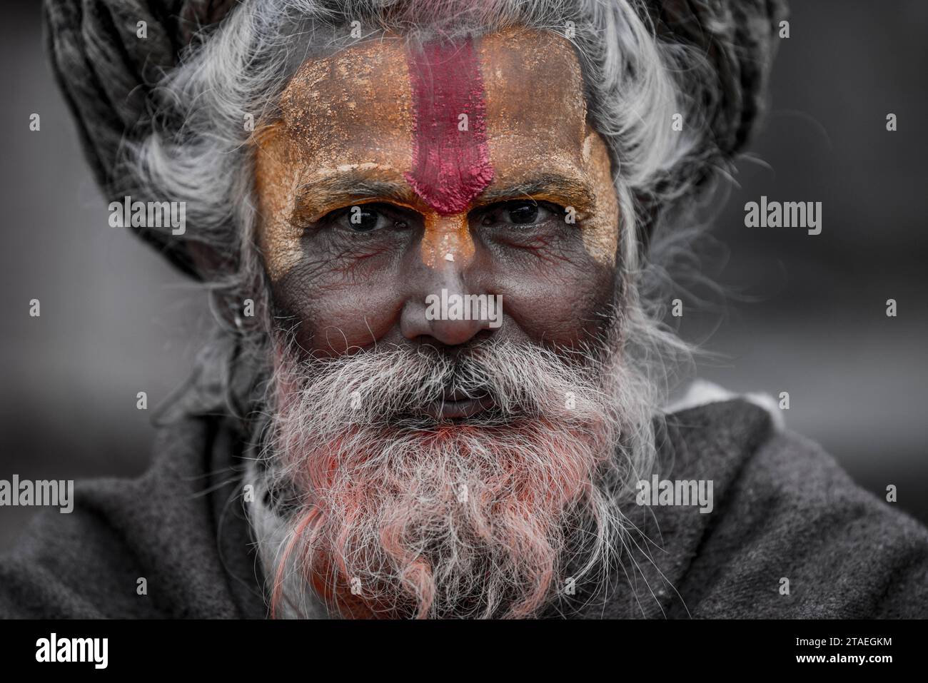 Nepal sadhu meditating hi-res stock photography and images - Alamy