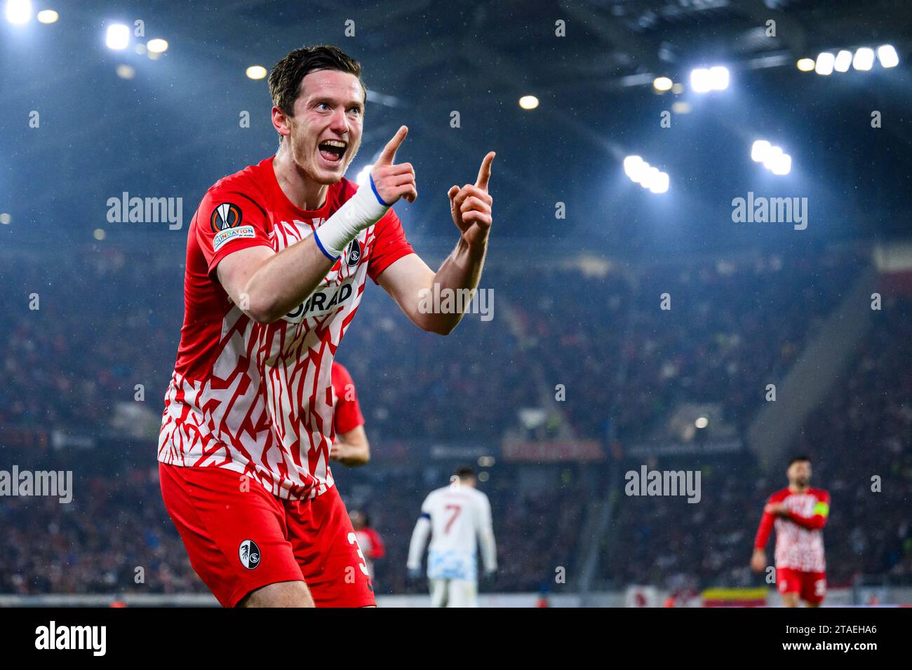 Freiburg's Michael Gregoritsch celebrates after scoring during the ...