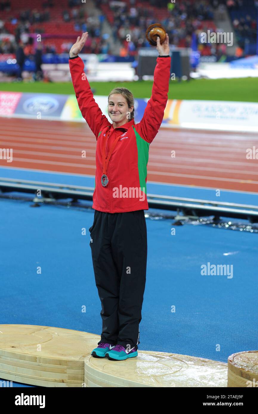 Sally Peake of Wales silver medal ceremony in the women’s pole vault at ...